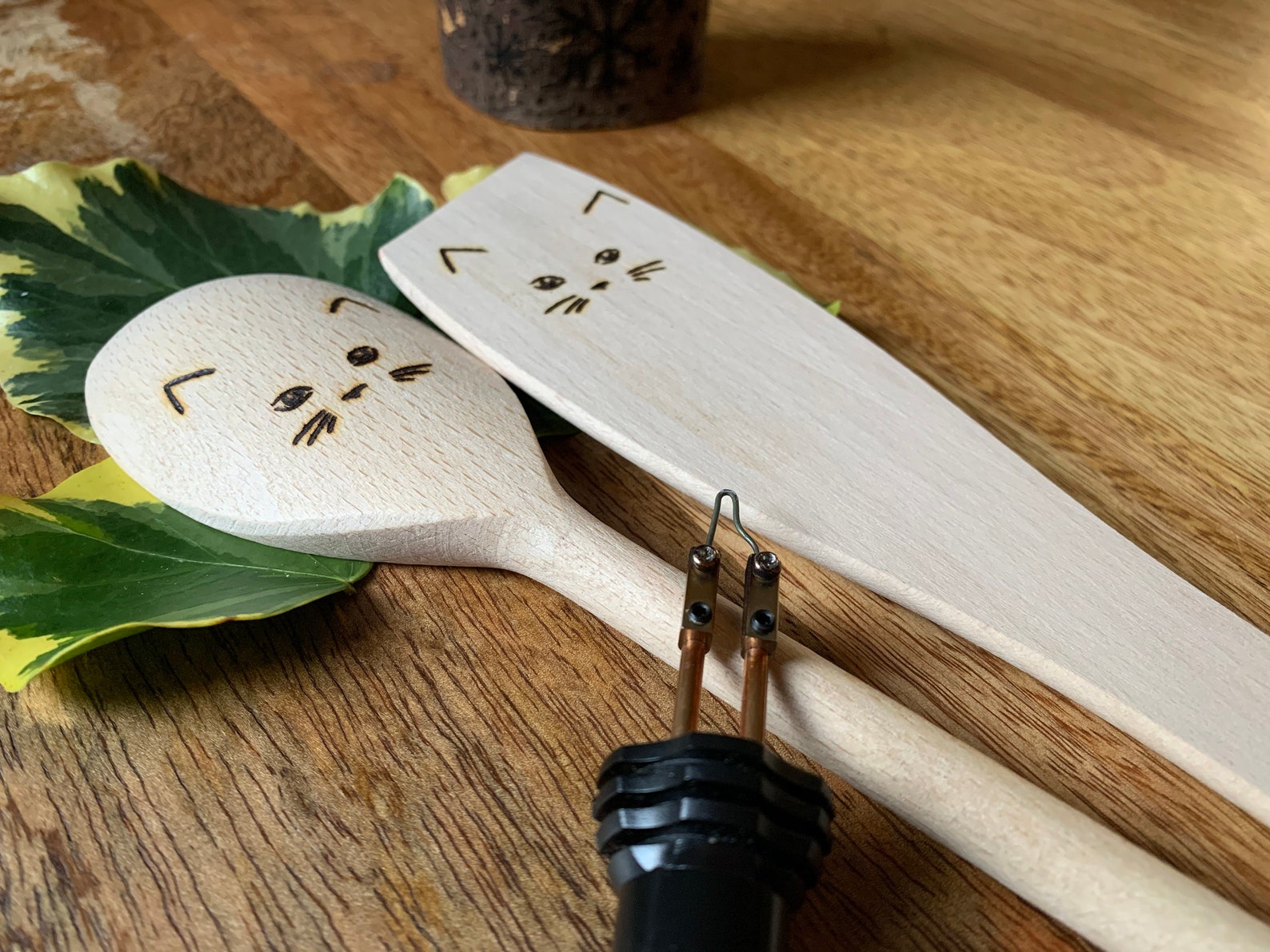 Cat Wooden Spatula and Spoon Set Funny Cat Kitchen Gifts | Etsy