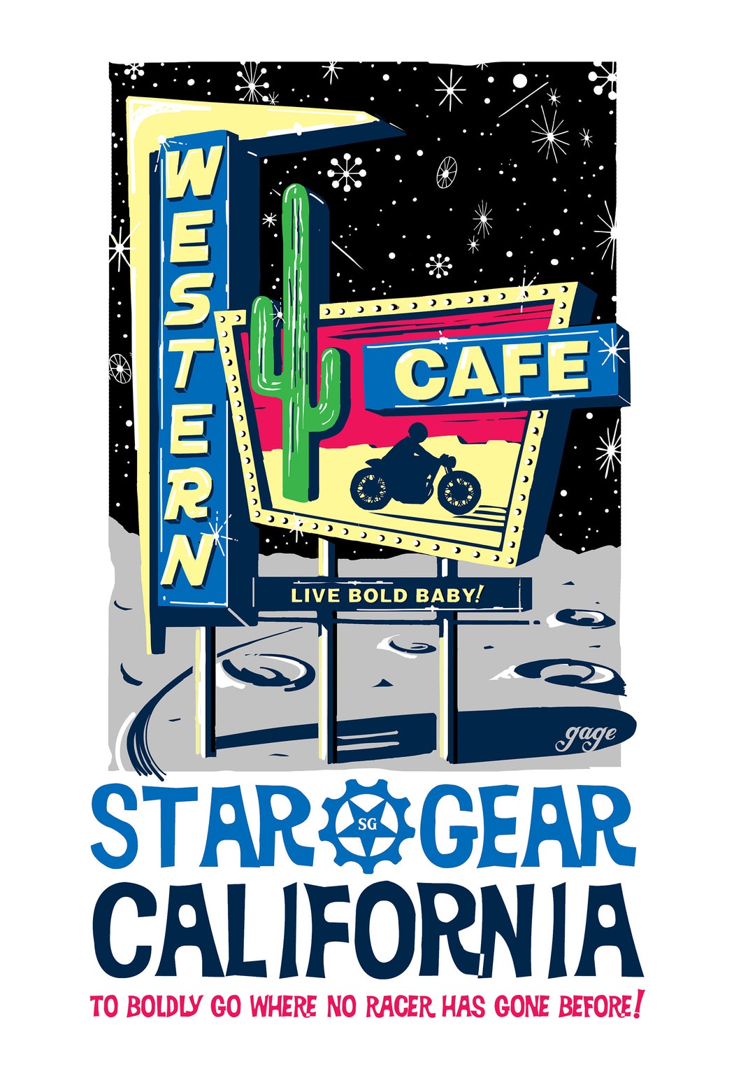 Star Gear California Western Moon Cafe, Gage - Etsy
