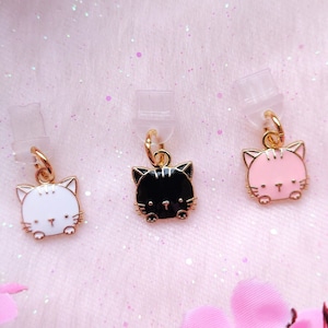 Small Kawaii Neko Dust Plug - Cute Cat Dust Plug - TYPE C and Lightning ...
