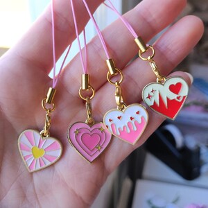 Kawaii Retro Heart Phone Charm Kawaii Y2K Style Charm Y2k Cute Pastel ...