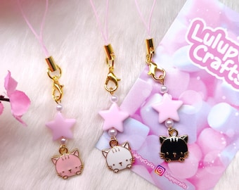 Dangling Sakura Phone Charm - Kawaii Pastel Sakura Keychain - Pastel ...