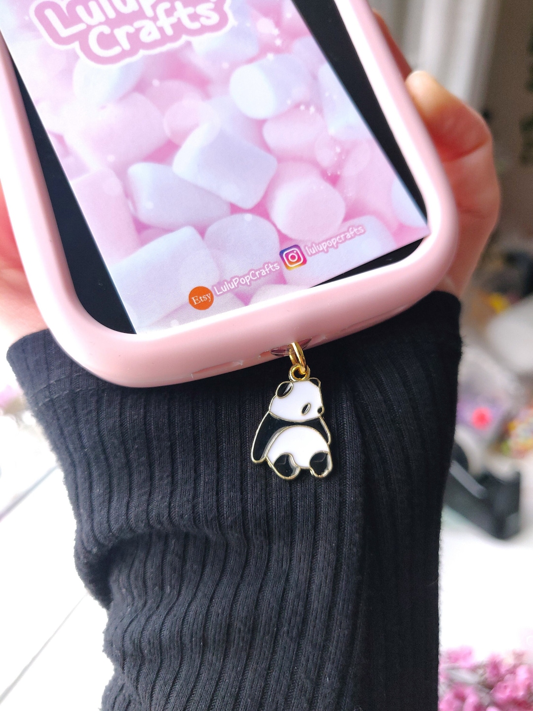 Kawaii Panda Dustplug - Cute Panda Dust Plug - Phone Dustplug - E ...