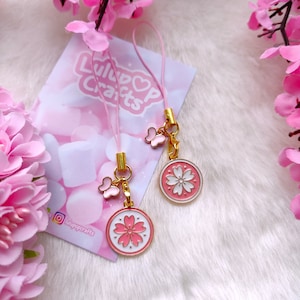 Kawaii Sakura Phonecharm - Cute Pastel Flower Phone Charm - Cute Cherry ...