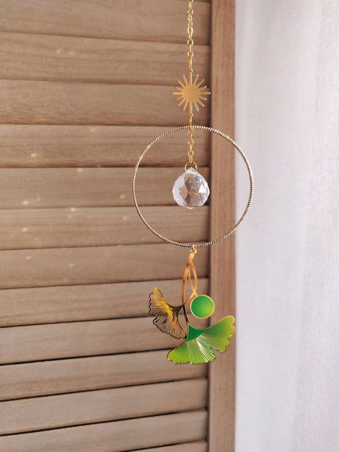 Small Flower Suncatcher - Crystal Prism Suncatcher - Lightcatcher ...