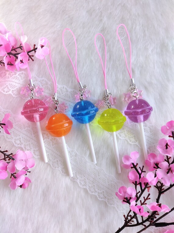 Kawaii Lollipop Resin Charm Kawaii Pastel Resin Keychain - Etsy