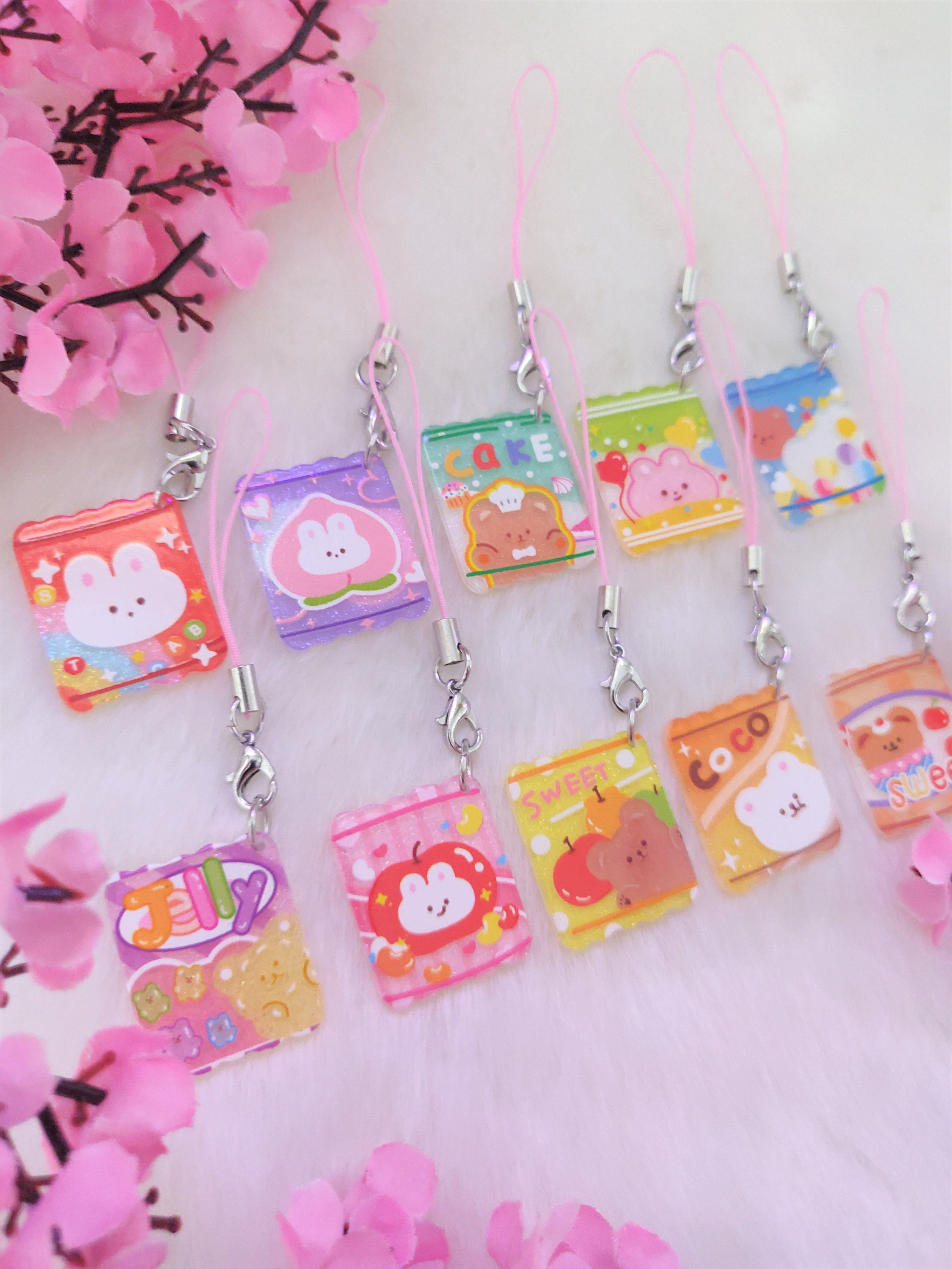 Kawaii Keychain Cute Pastel Phone Charm Phone Charm - Etsy