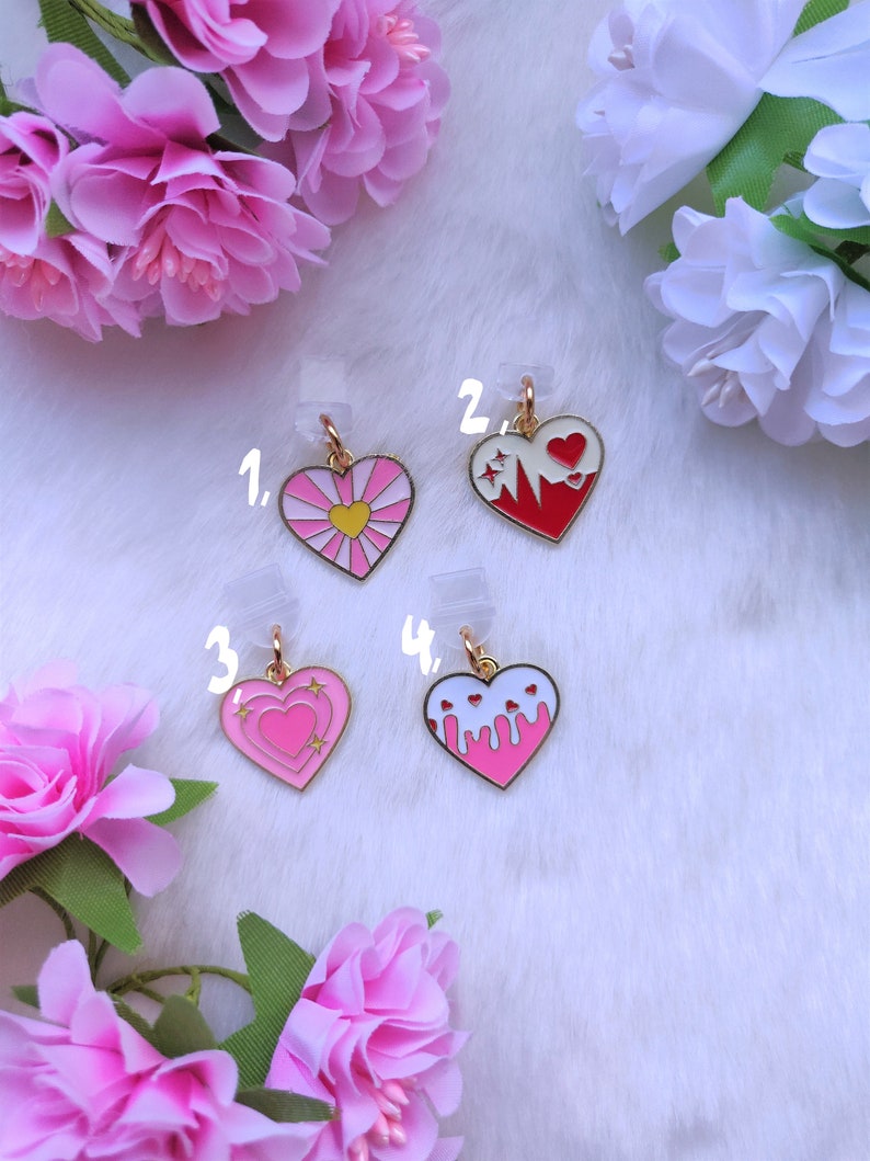 Kawaii Retro Heart Dust Plugs Kawaii Y2K Style Charm for - Etsy