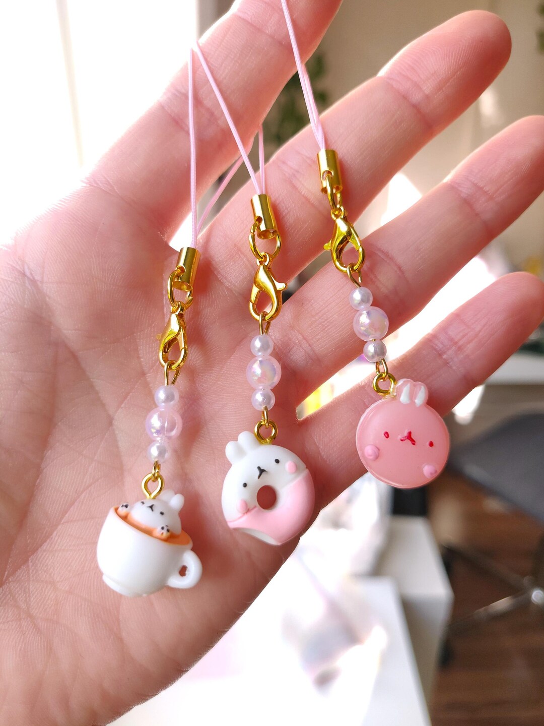 Small 3D Kawaii Clay Charm Kawaii Pastel Keychain Pastel Food Charm ...