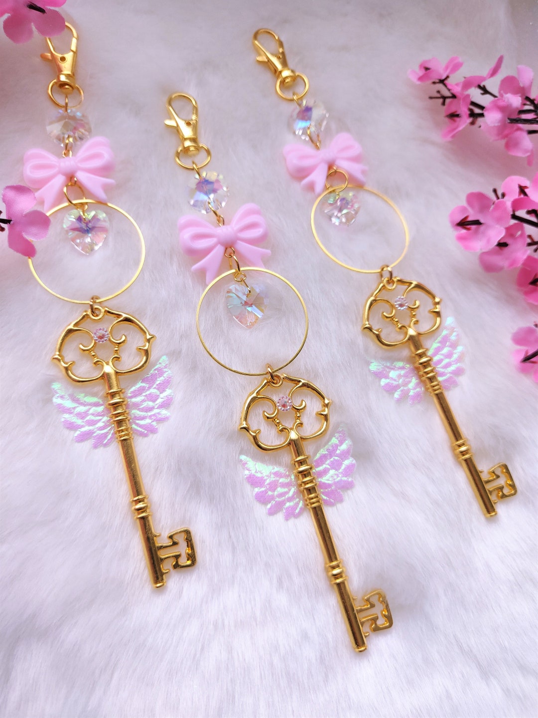 Kawaii Magical Key Suncatcher Keychain - Cute Magical Girl Key Charm ...