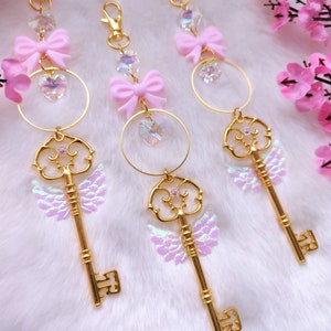 Kawaii Magical Key Suncatcher Keychain - Cute Magical Girl Key Charm ...