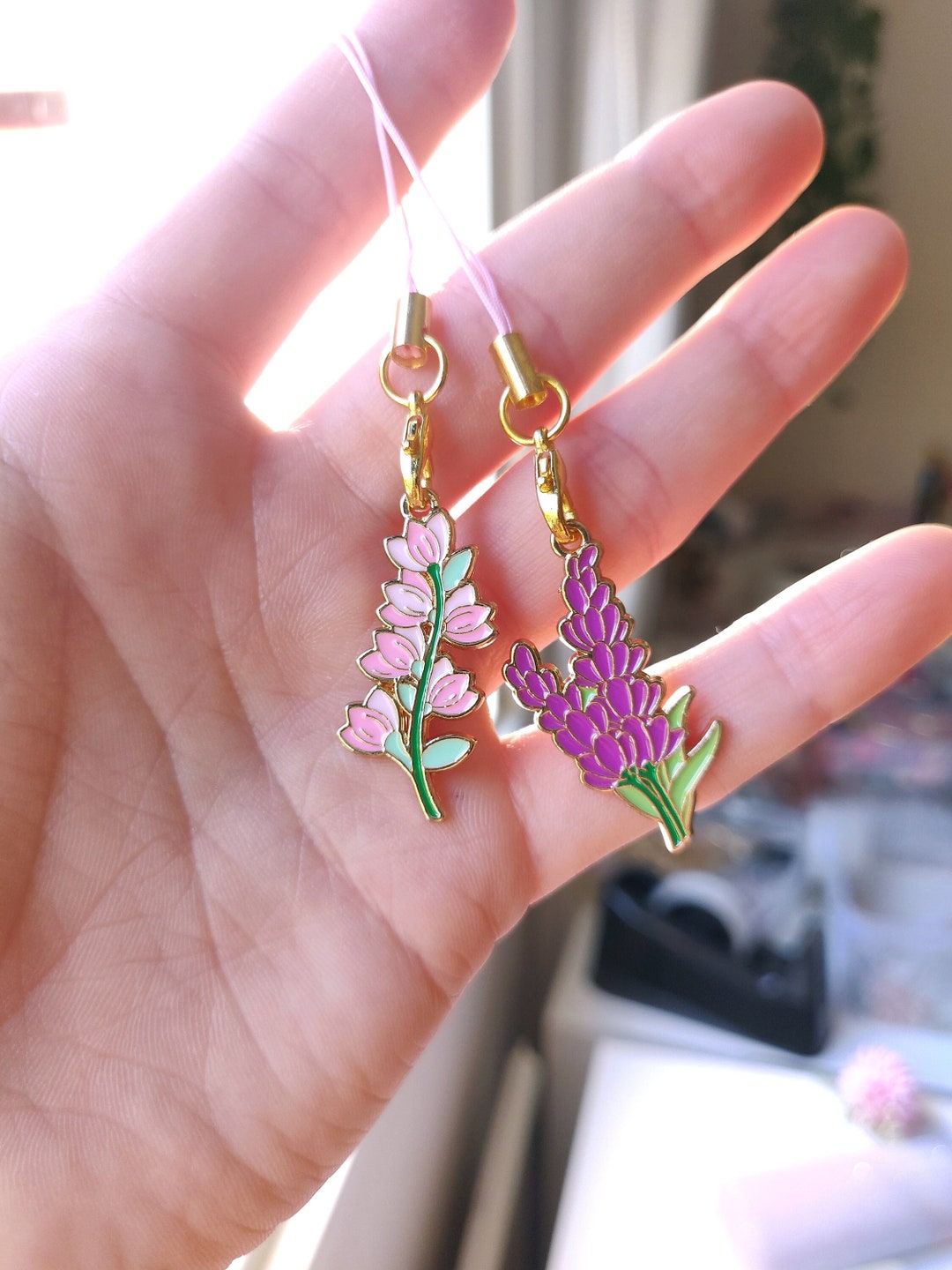 Kawaii Flower Phone Charms Cute Pastel Flower Charms - Etsy