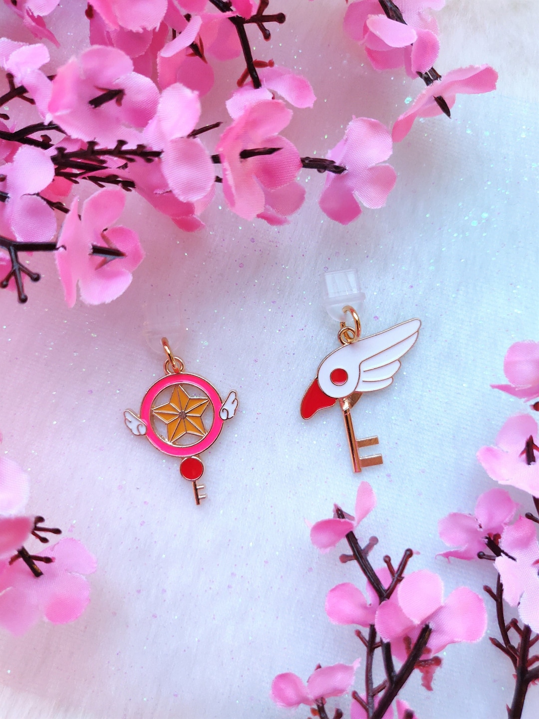 Kawaii Magical Girl Wand Dust Plug TYPE C and Lightning Dust Plug ...