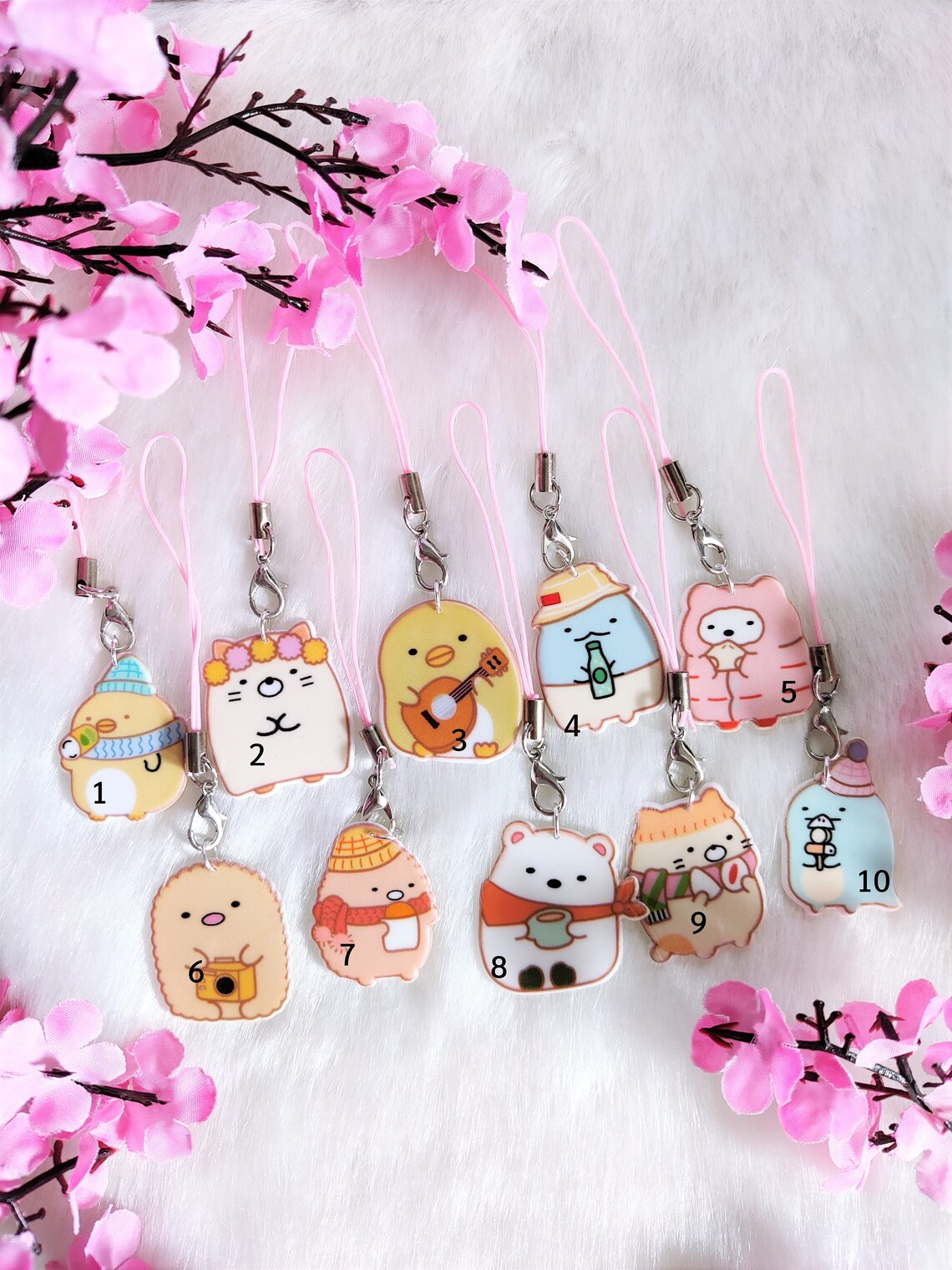 Kawaii Keychain Cute Pastel Charm Phone Charm Anime - Etsy Norway