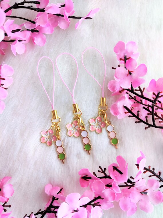 Kawaii Hanami Dango Phone Charm Cute Dango and Sakura | Etsy