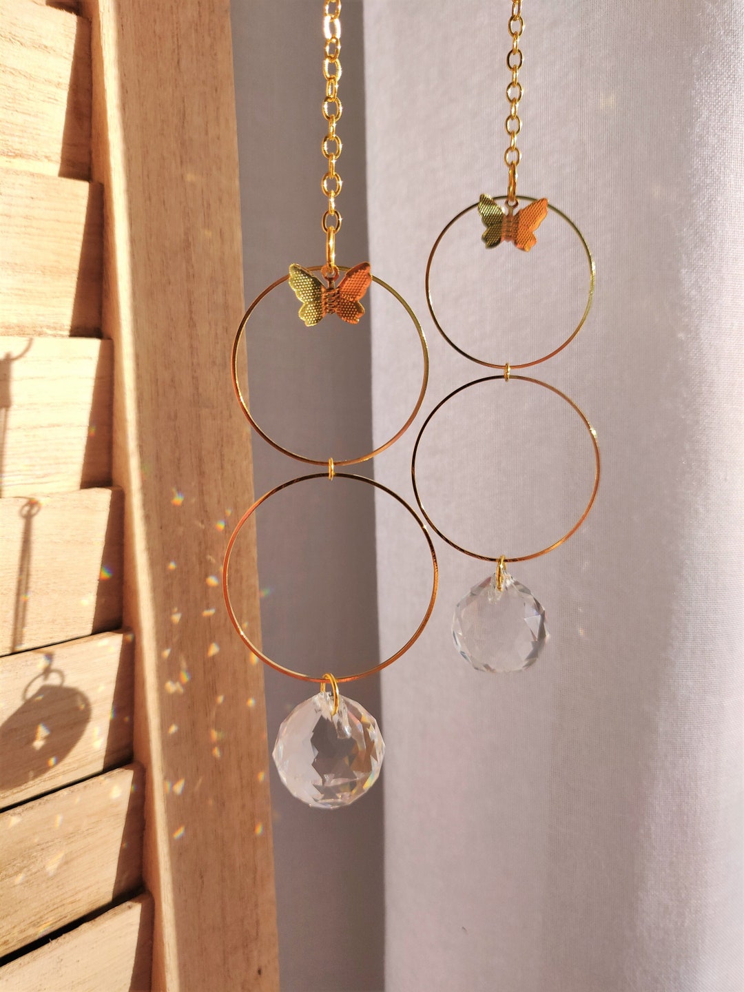 Small Suncatcher - Crystal Prism Suncatcher - Lightcatcher - Rainbow ...