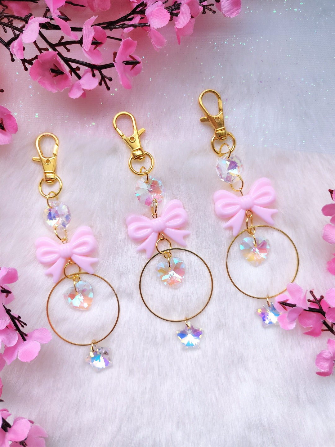 Crystal Suncatcher Keychain - Magical Keychain - Kawaii Cute Pastel ...