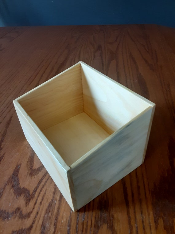 Handmade White Pine Wooden Recipe Box | Etsy