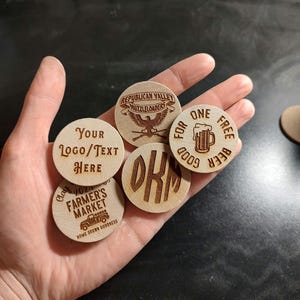 Customizable Wooden Tokens for Businesses, Events, Collectables ...