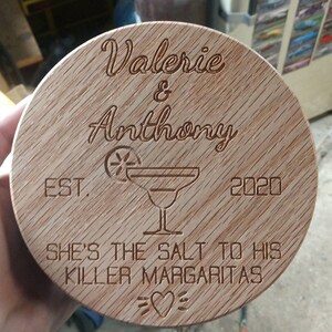 Tequila Margarita Salt Rimmer / Container, Oak Barware, Customization ...