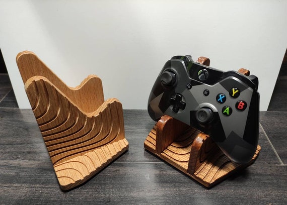 Modern Hardwood Controller Stand Solid Oak CNC Machined | Etsy