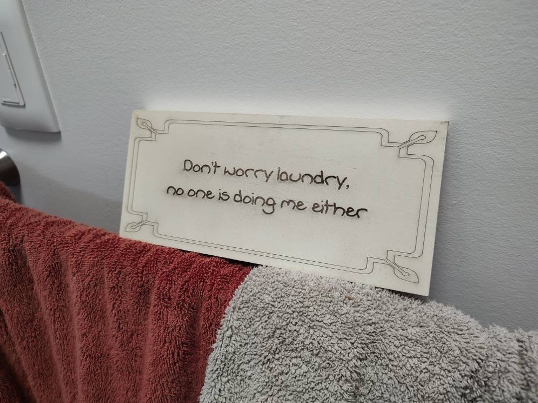 Funny Laundry Room Sign, Humorous Home Decor, Engraved Solid Oak ...