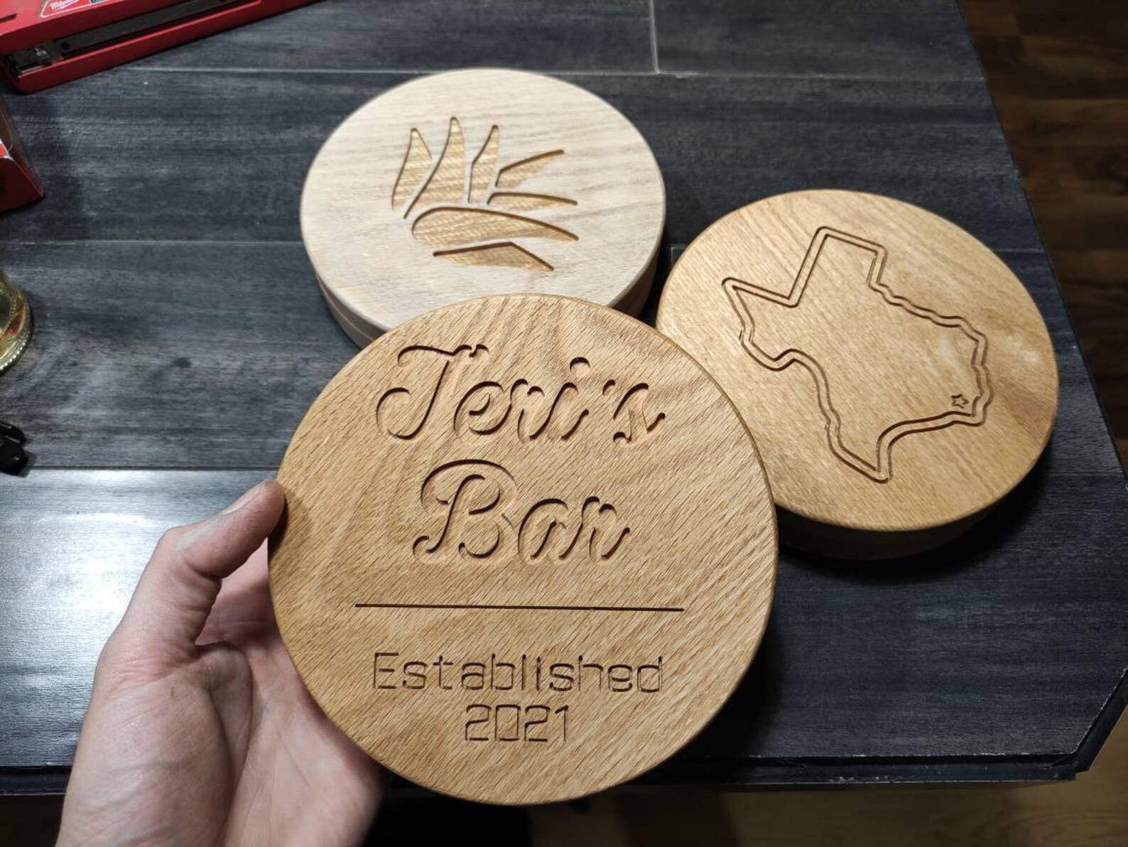 Tequila Margarita Salt Rimmer / Container Oak Barware - Etsy