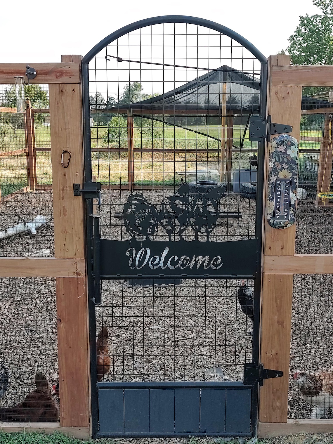 Chicken Gate Welcome Sign, Plasma Cut Steel, Chicken Coop Run Metal ...