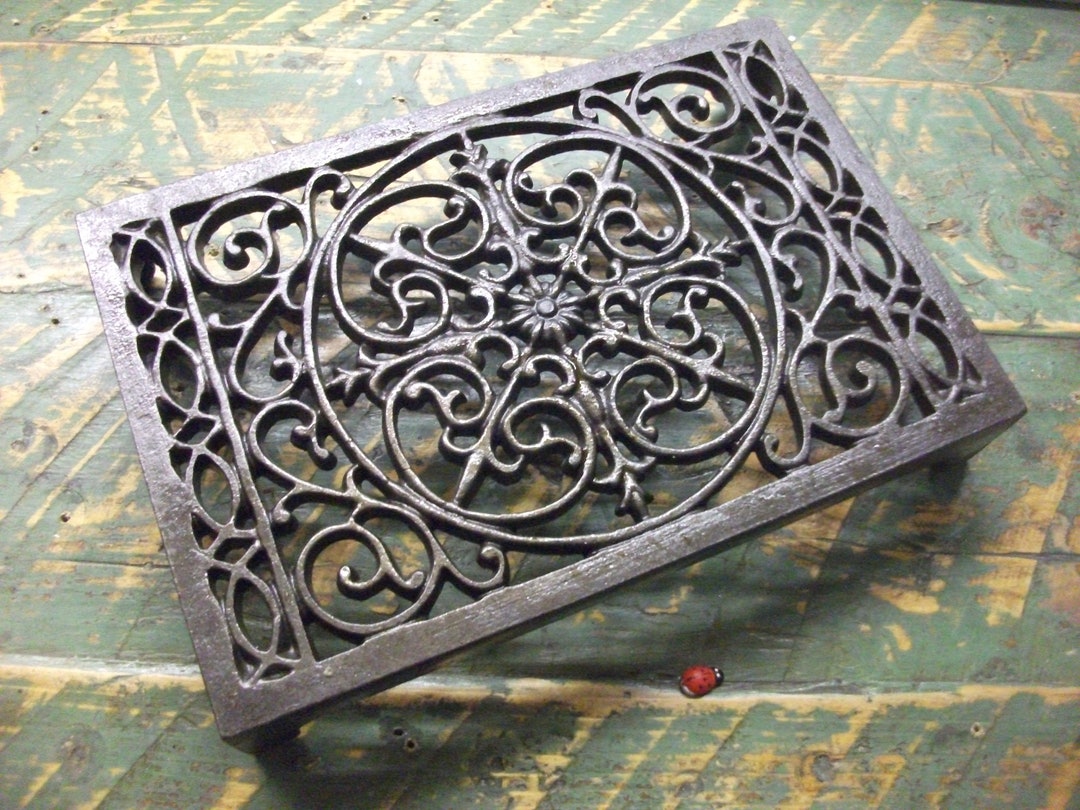 Cast Iron Air Vent: Ornate Victorian Style, 9 3/8" X 6 3/8" Inside ...
