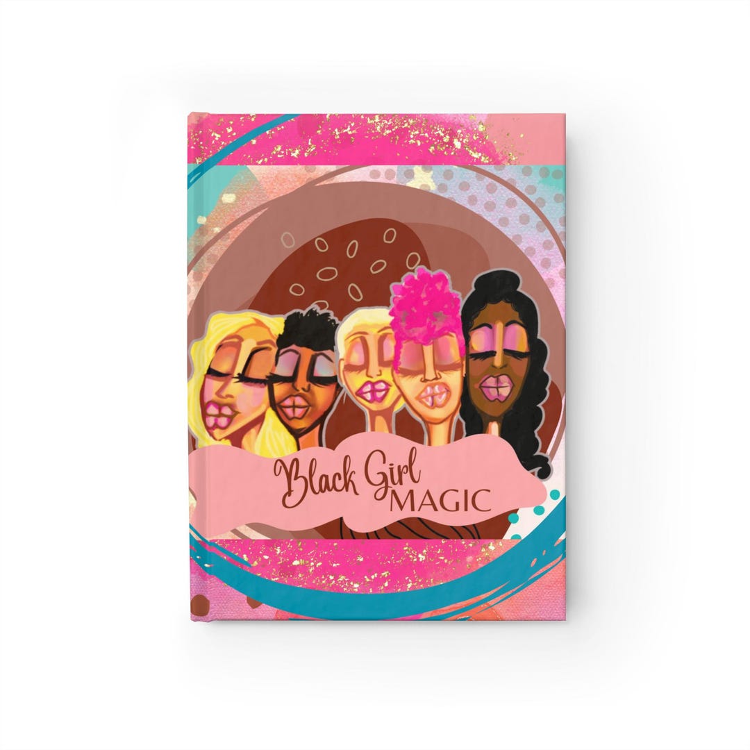 Melanin Girls Writing Journal Hand-drawn Illustrated Journal, Melanin ...