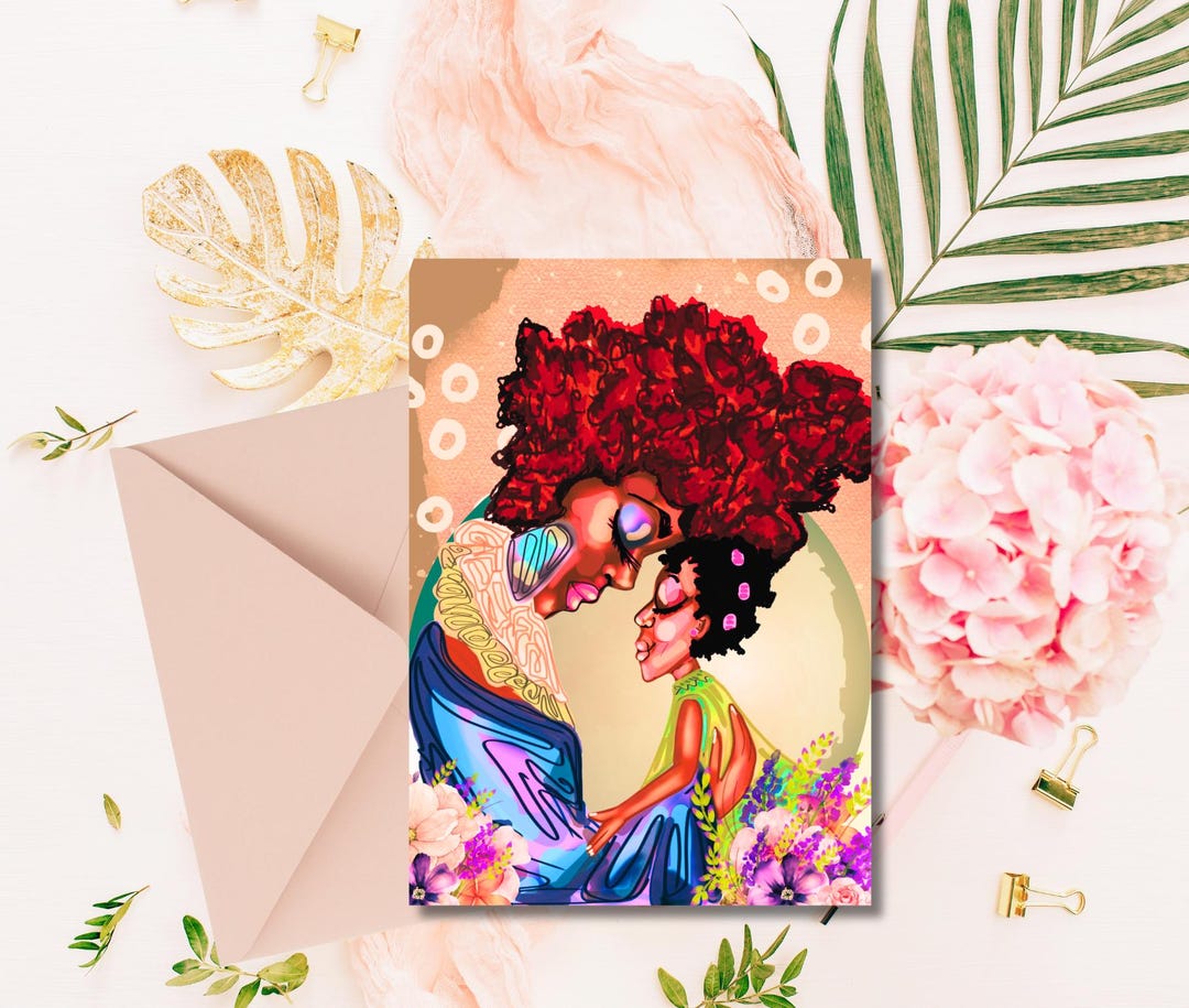 Dedicated to Mom African American Mothers Day Set of 5 Greeting Cards ...