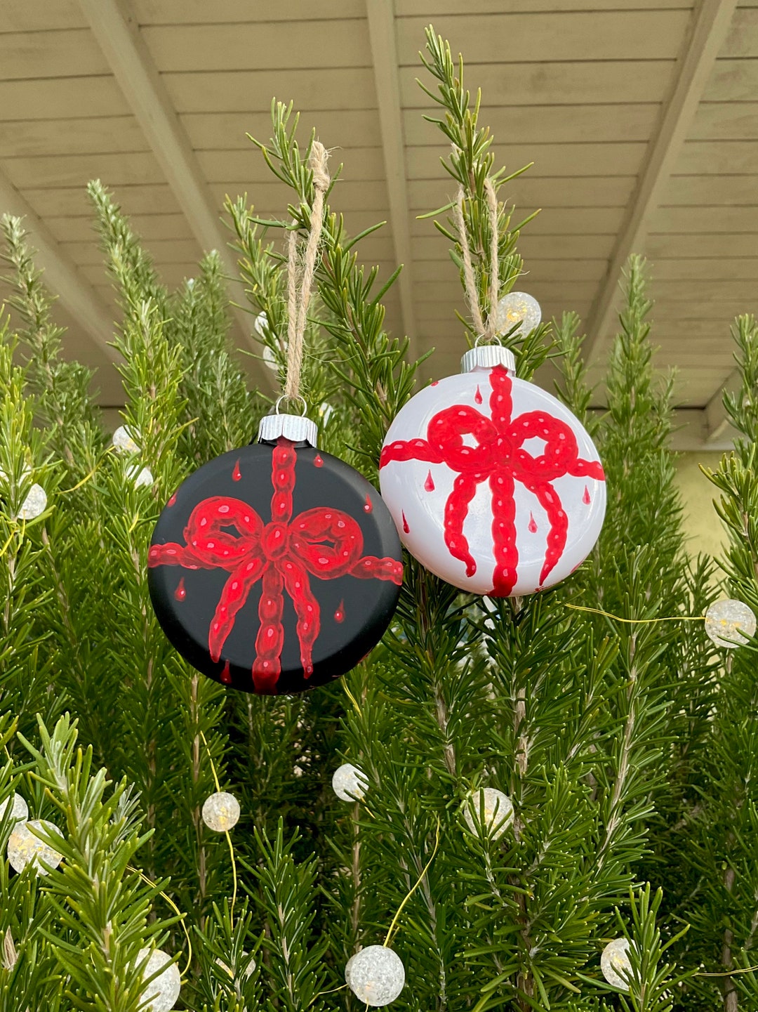 Bloody Intestine Hand Painted Christmas Ornament - Spookmas Hexmas ...