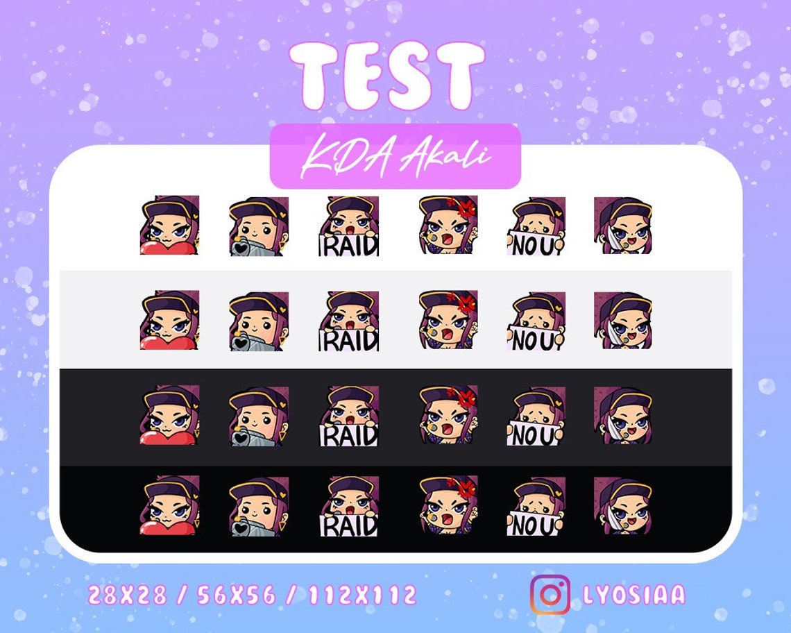 KDA Akali Twitch Discord Emote Pack League of Legend Akali - Etsy Canada