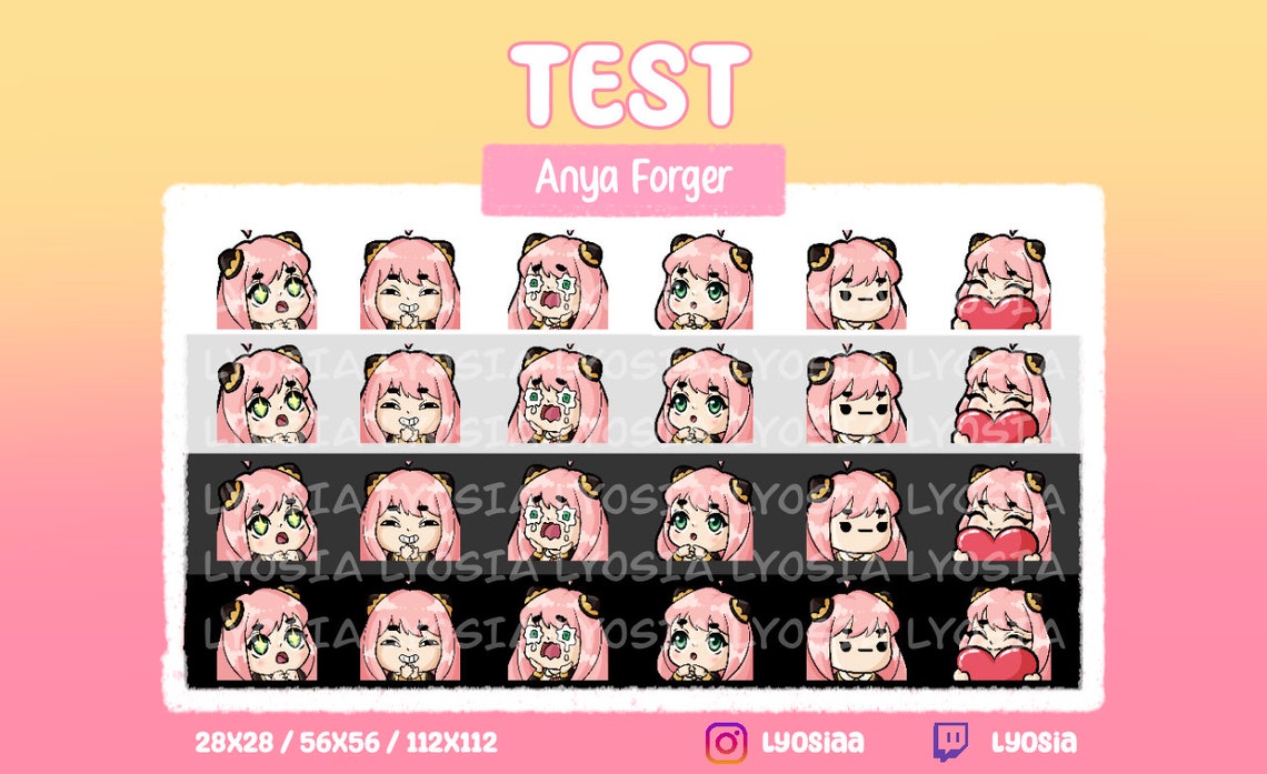 Anya Forger Twitch Discord Emote Pack | Spyxfamily | Anime | Anya ...