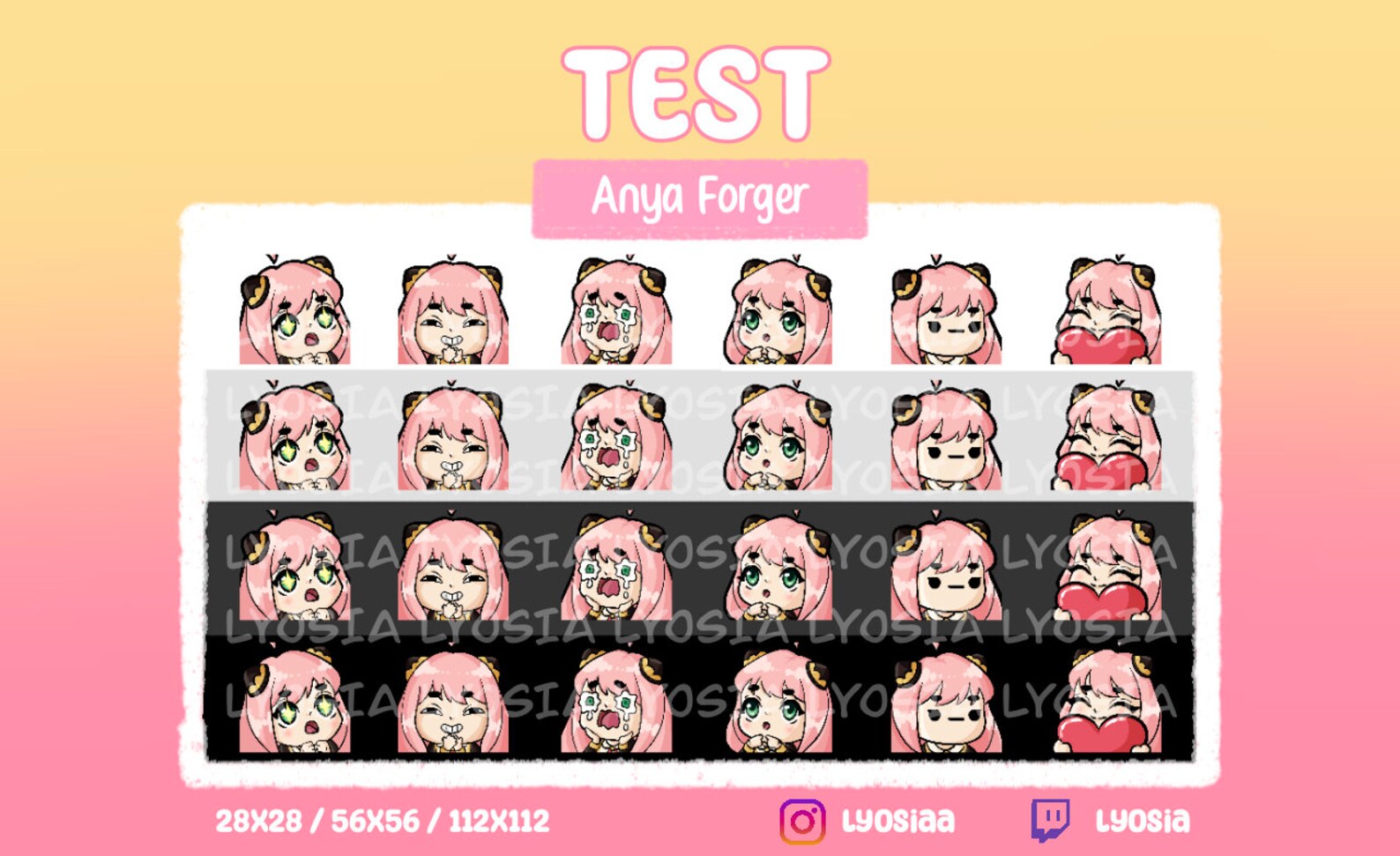 Anya Forger Twitch Discord Emote Pack | Spyxfamily | Anime | Anya ...