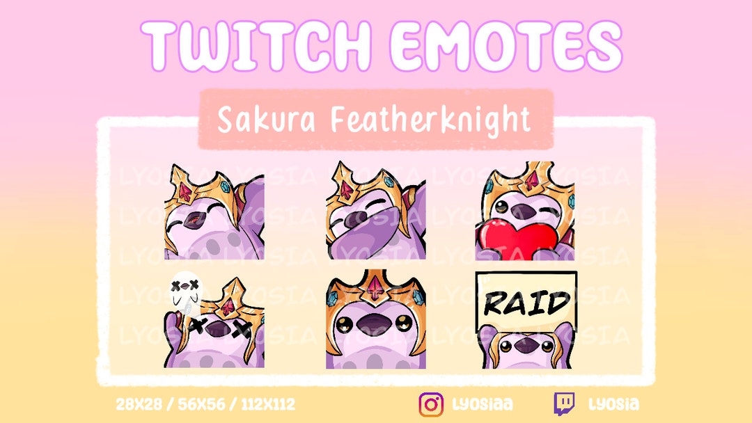 Sakura Featherknight Twitch Discord Emotes Pack | League of Legend ...