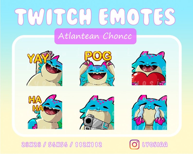 Atlantean Choncc Twitch Discord Emote Pack League of Legend Choncc ...