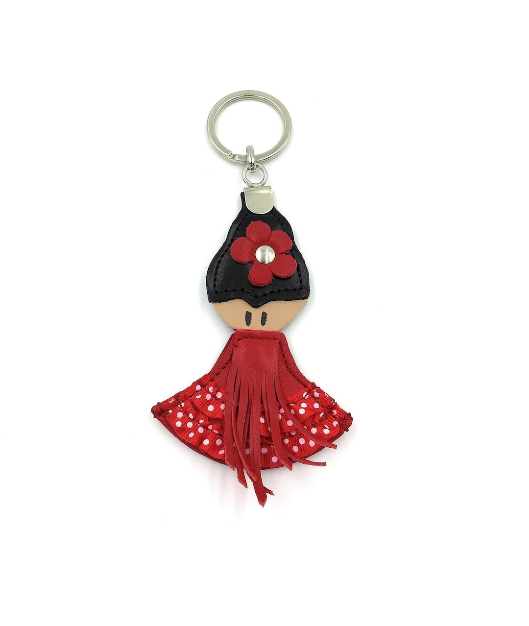 Franartpiel - Handmade Leather Flamenco Keychain in Ubrique Leather ...