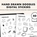 Hand Drawn Doodles Digital Stickers Organic Digital Planning - Etsy