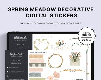 Four Seasons DIGITAL STICKERS Pack for Digital Planner, Precropped ...