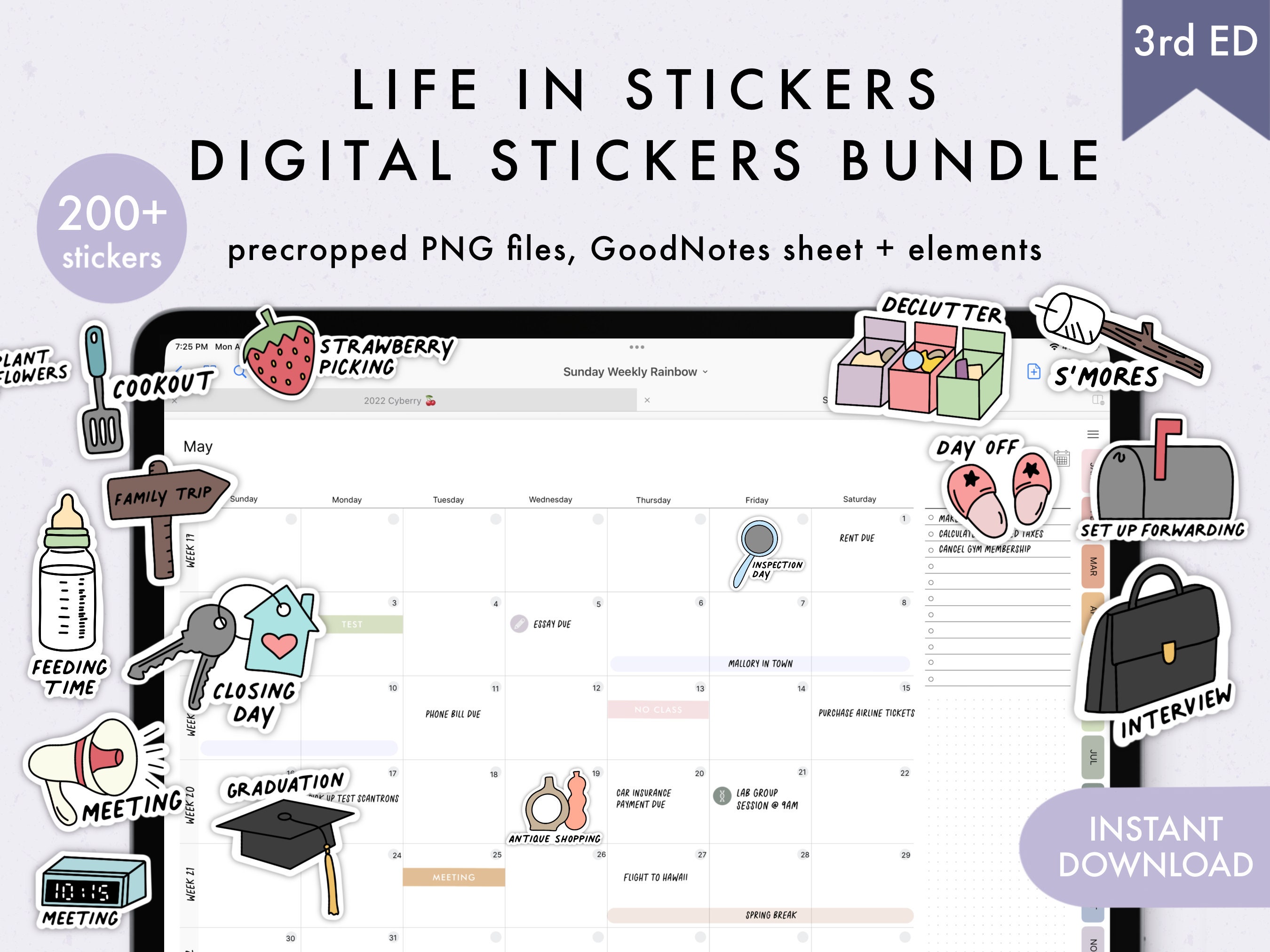 Life in Stickers Digital Bundle 3rd Edition Moving Baby - Etsy