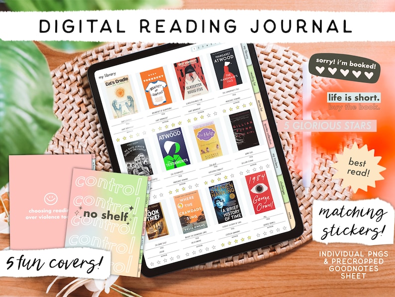 Digital Reading Journal Digital Reading Planner Goodnotes - Etsy