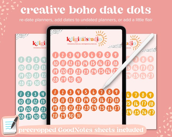 Digital Calendar Stickers for Goodnotes Calendar Stickers - Etsy Canada