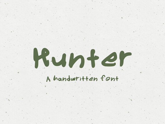 Hunter A Handwritten Font Messy Font Typeface / TTF & OTF - Etsy