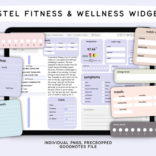 Pastel Goals & Projects Widgets Digital Stickers Individual - Etsy