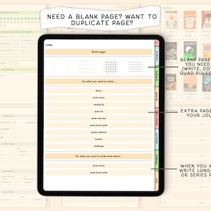Digital Reading Journal, Digital Reading Planner, Goodnotes Journal ...