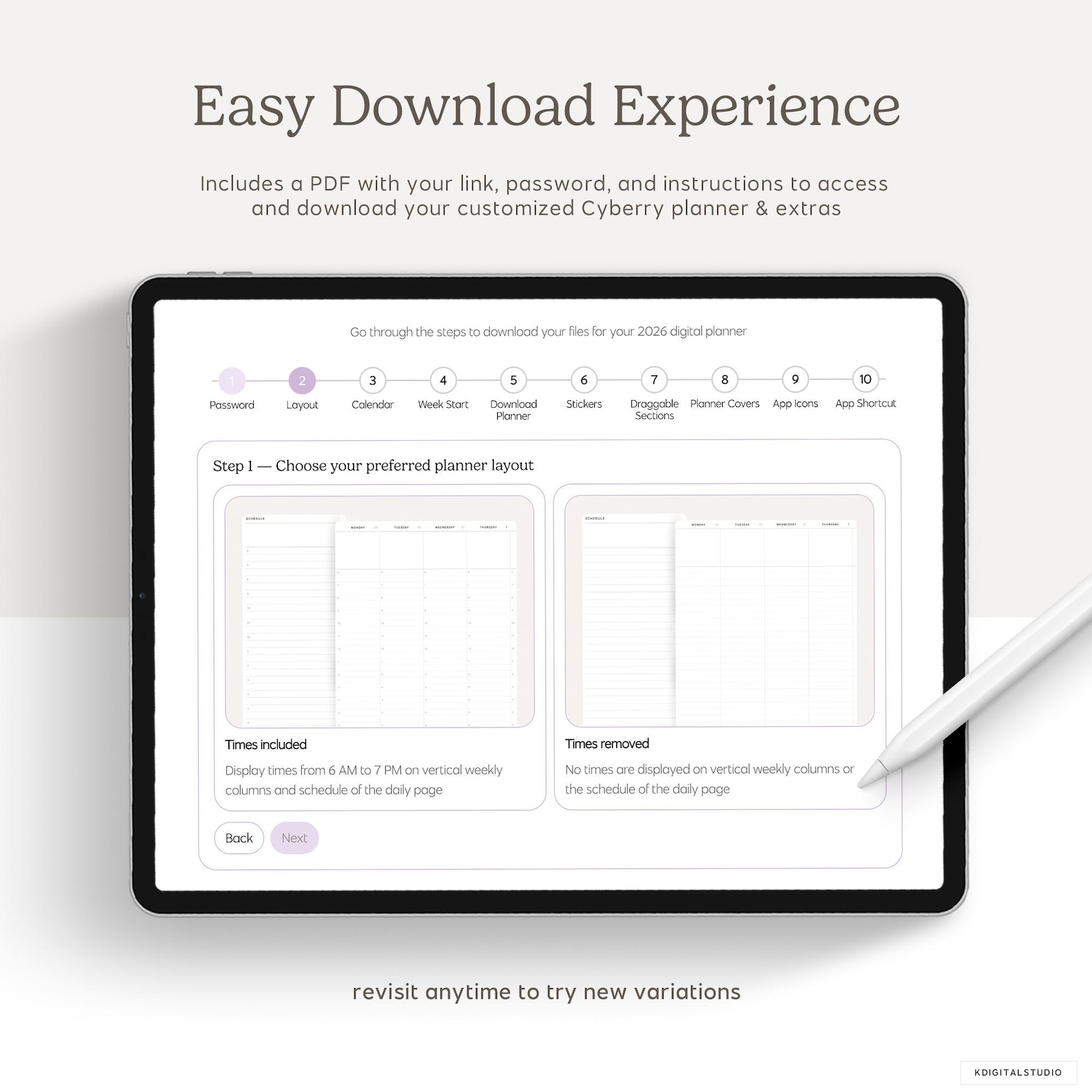 Cyberry 2026 Digital Planners BUNDLE | Portrait & Landscape (digital ...