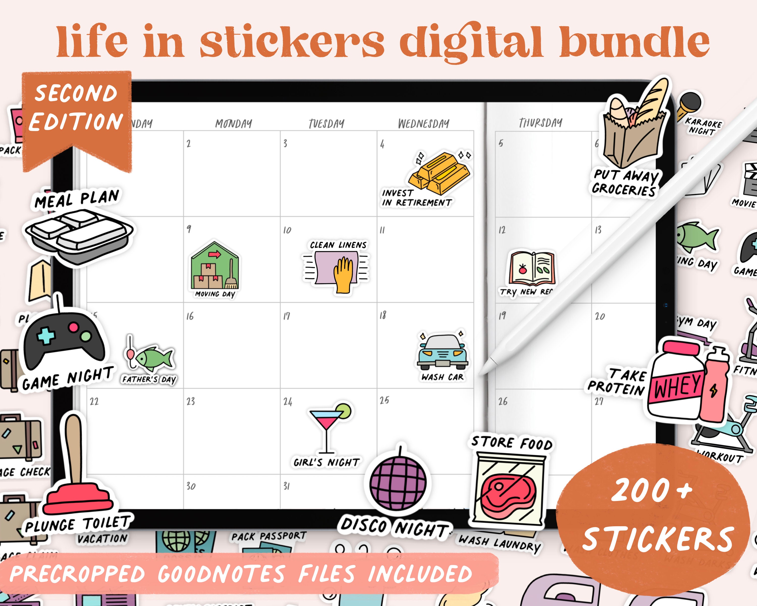 Game Sticker Digital Bundle Scrapbooking Embellishments etna.com.pe