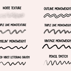 70s Lettering & Stamp Brush Set for Procreate Instant Digital - Etsy