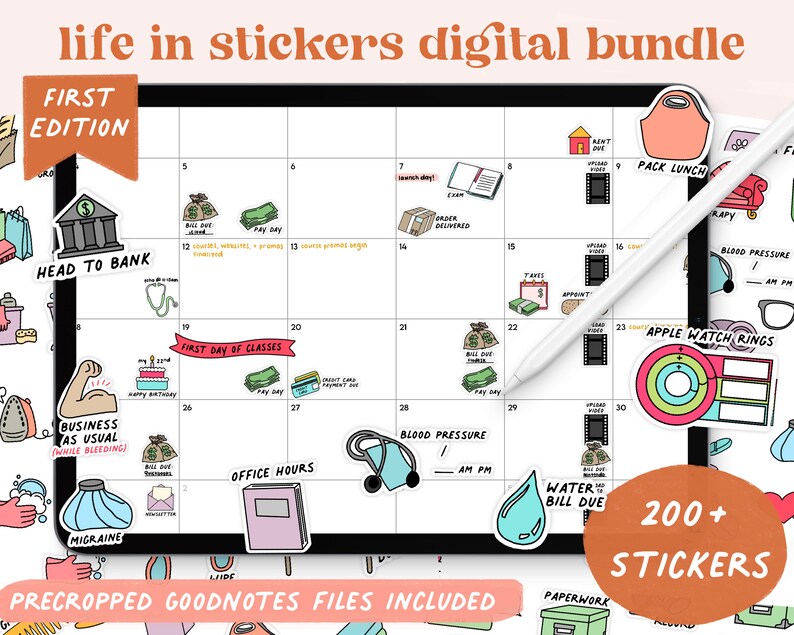 Life in Stickers Digital Bundle 1st Edition Digital | Etsy