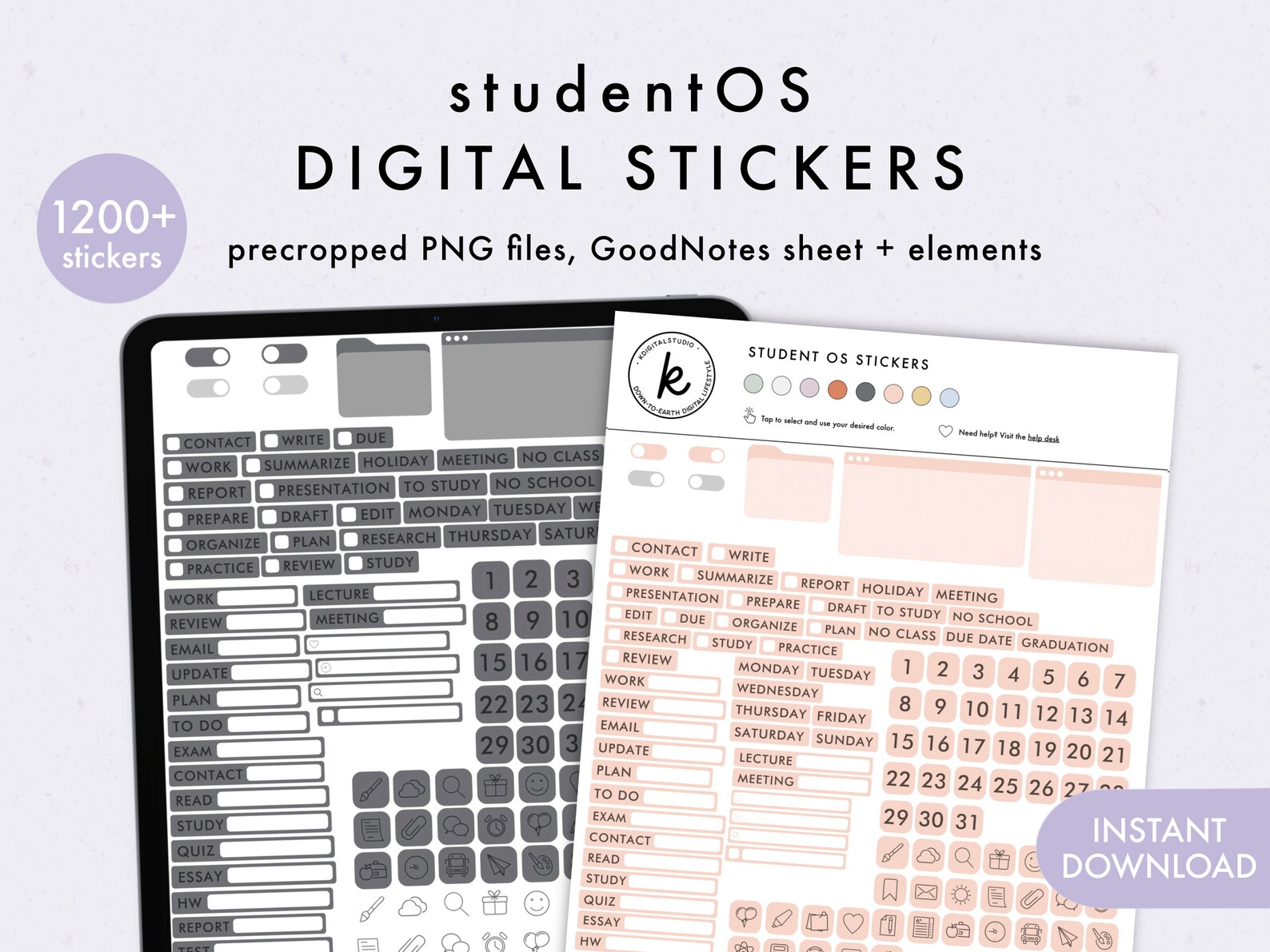 Studentos App-like Stickers Digital Stickers Individual - Etsy